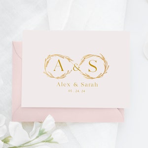 Floral Infinity Wedding Logo Template: Editable Business Branding ...