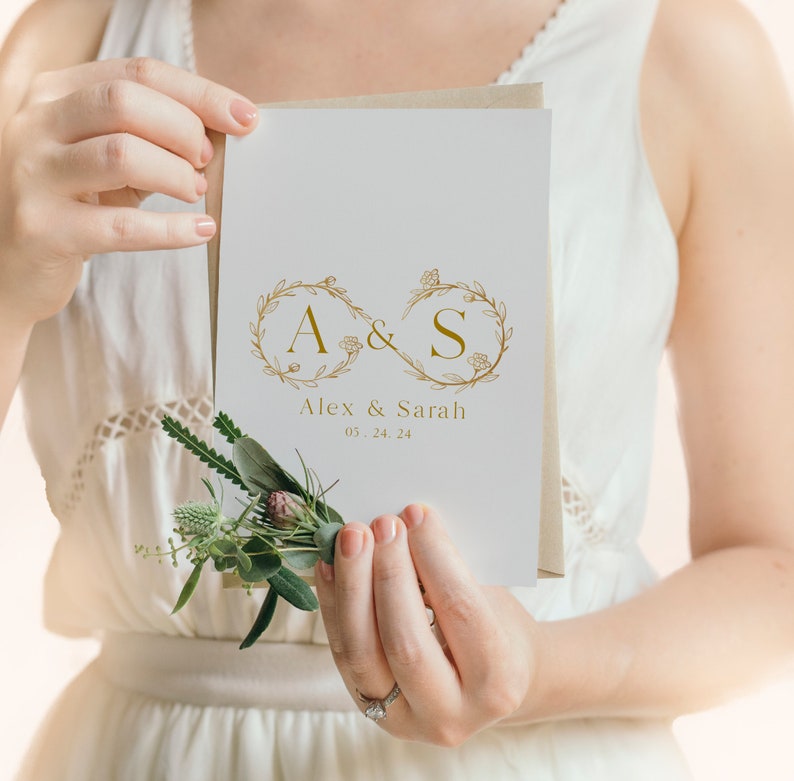 Floral Infinity Wedding Logo Template Editable Wedding Logo - Etsy