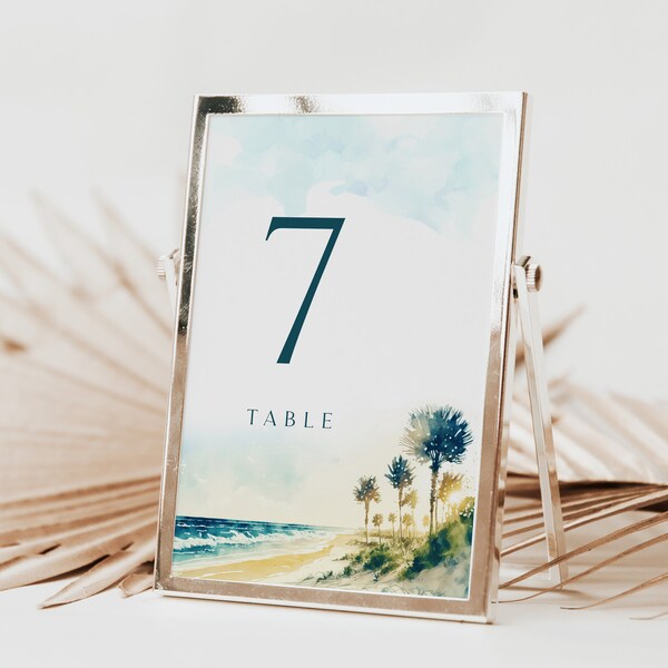 Beach Table Numbers - Etsy