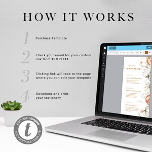 Fall Floral Pumpkin Menu Template , Party Brunch, Dinner, Autumn ...