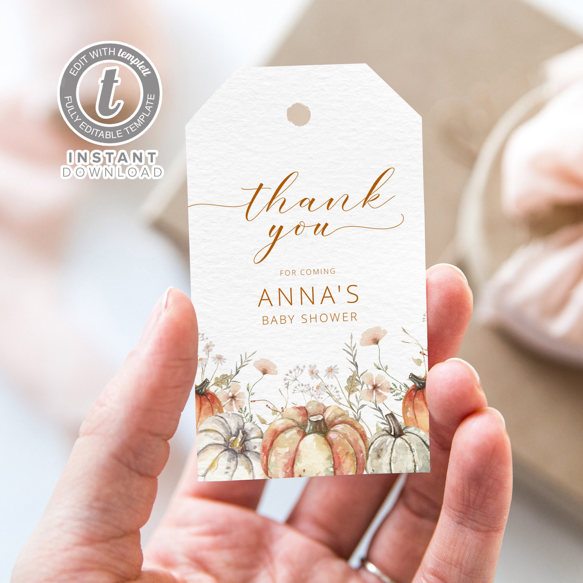 Fall Little Pumpkin Favor Tags, Tags for Baby Shower Favors, Fall Gift ...