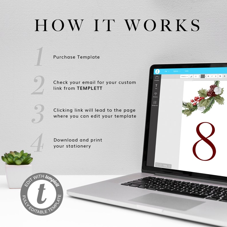 Christmas Table Numbers Template, Holiday Table Numbers, Winter Wedding ...