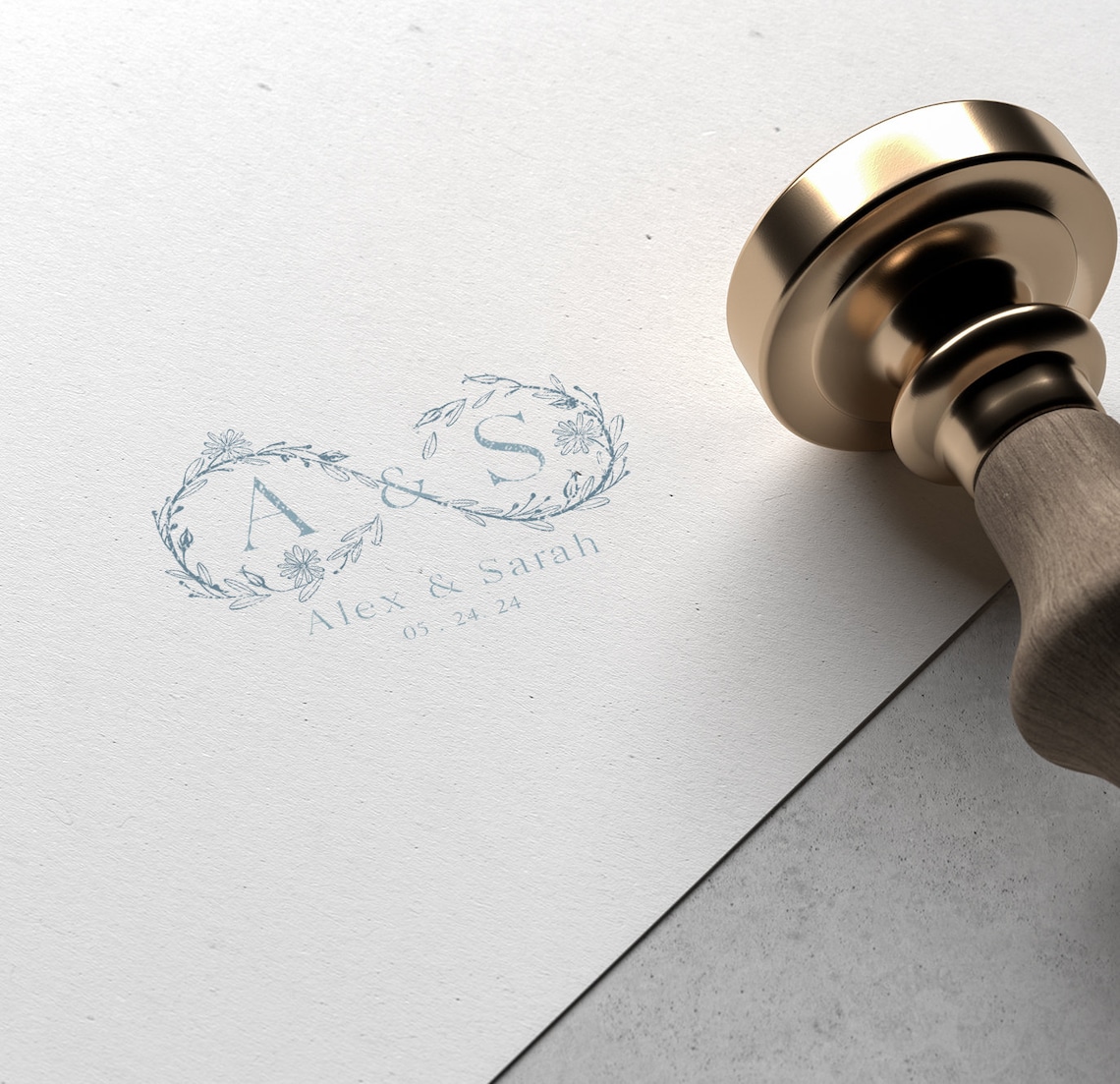 Floral Infinity Wedding Logo,multiple Color Editable Template, Wedding ...