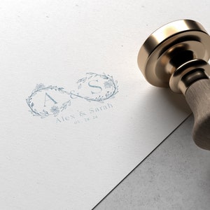 Floral Infinity Wedding Logo,multiple Color Editable Template, Wedding ...