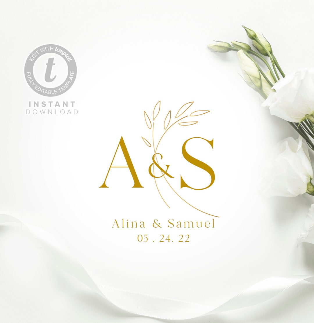 Editable Wedding Logo Template Wedding Branding Custom - Etsy