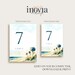 Beach Ocean Themed Wedding Table Number Card Template, Editable Palm ...