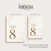 Printable Boho Table Number Card Template, Modern Wedding Table Numbers ...