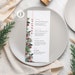 Christmas Menu Template, Winter Wedding Menu, Editable Christmas Menu ...