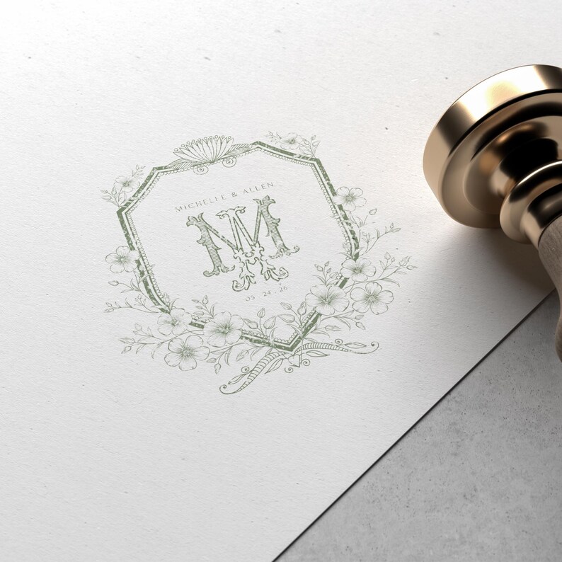 Vintage Wedding Crest, Vintage Monogram Logo Design Template,wedding ...