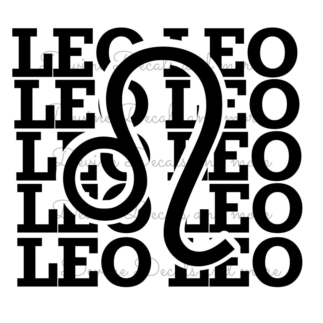 Leo Vinyl Decal/zodiac Sign - Etsy