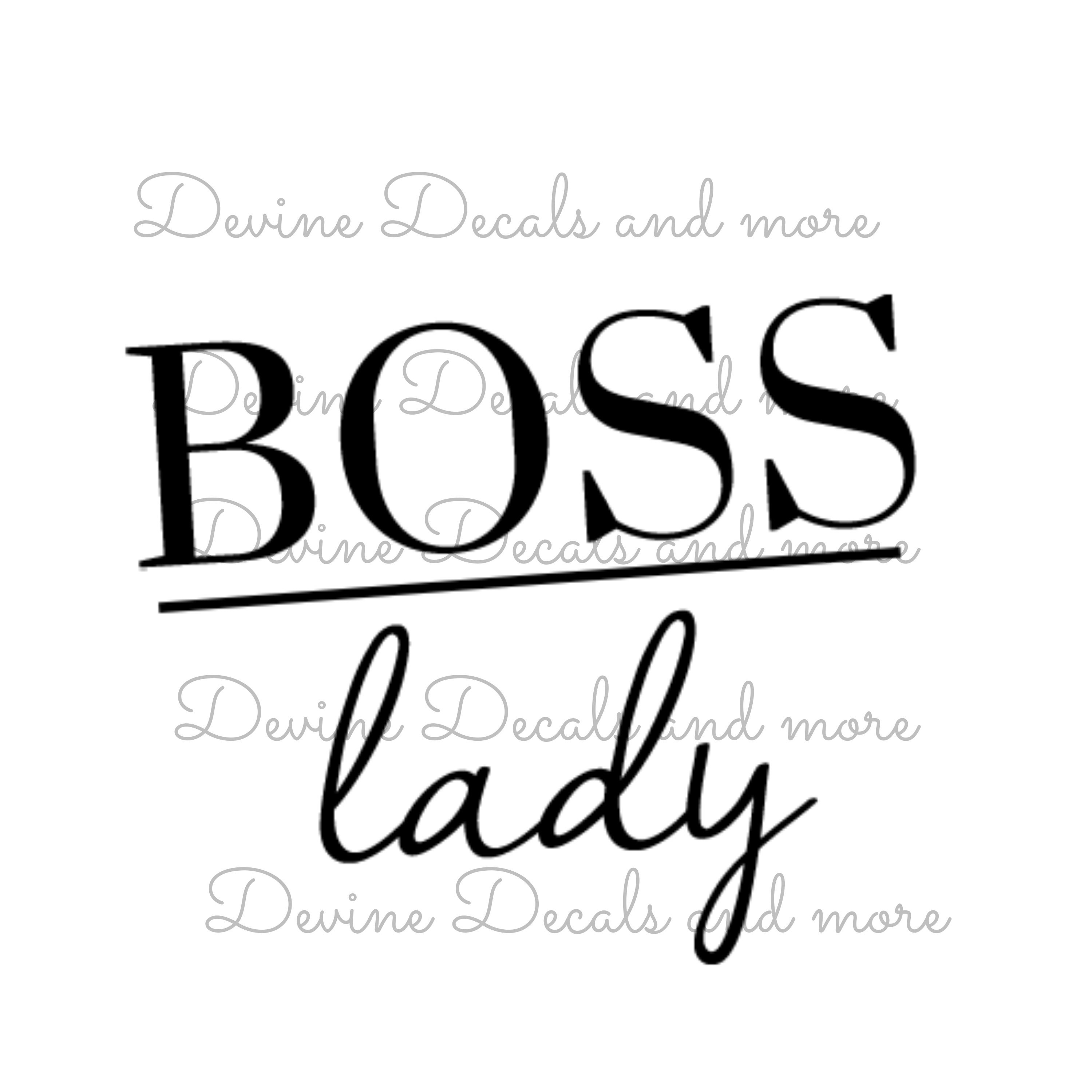 Boss Lady Vinyl Decal - Etsy
