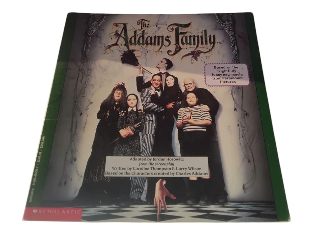 The Addams Family Vintage Book 1991 Novelization Film Photos Stephanie ...