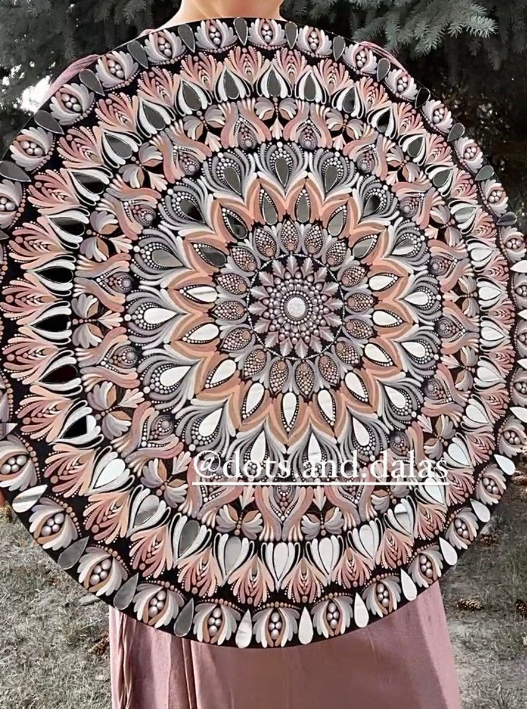 The Evelyn Original Painted Mandala - Etsy