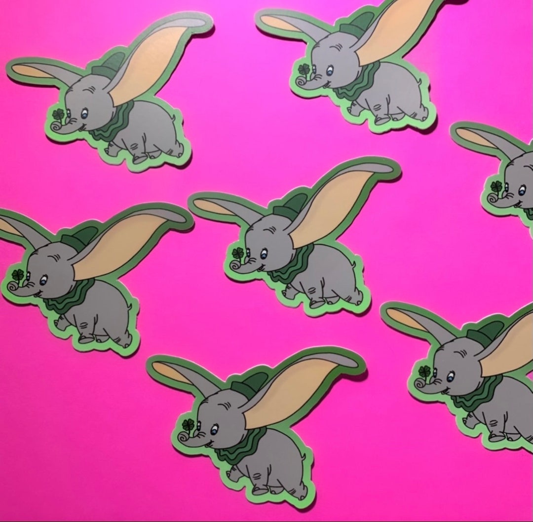 Dumbo Inspired Sticker Disney Sticker St Patricks Day Sticker - Etsy