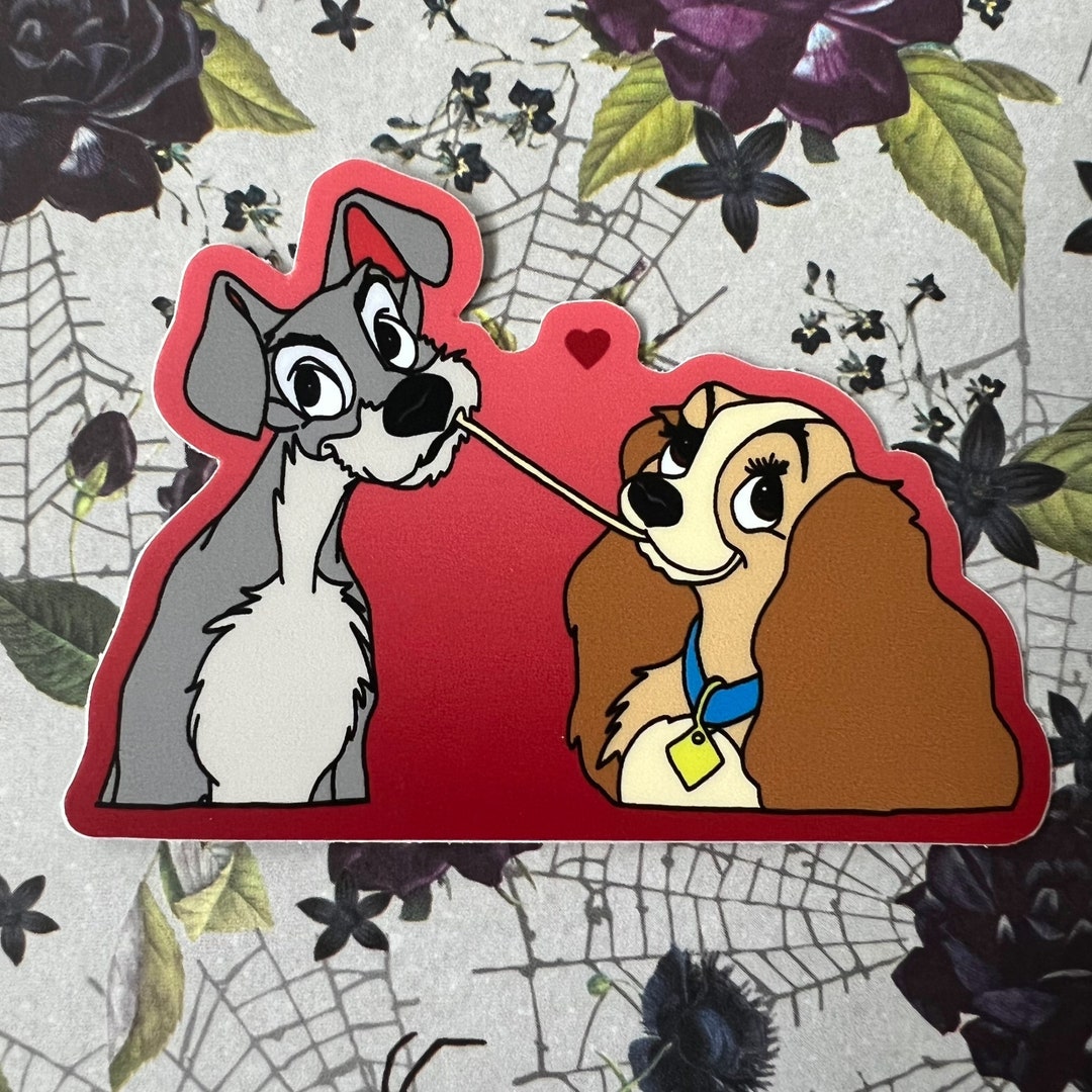 Lady & Tramp Sticker- Disney Sticker- Valentines Sticker - Etsy