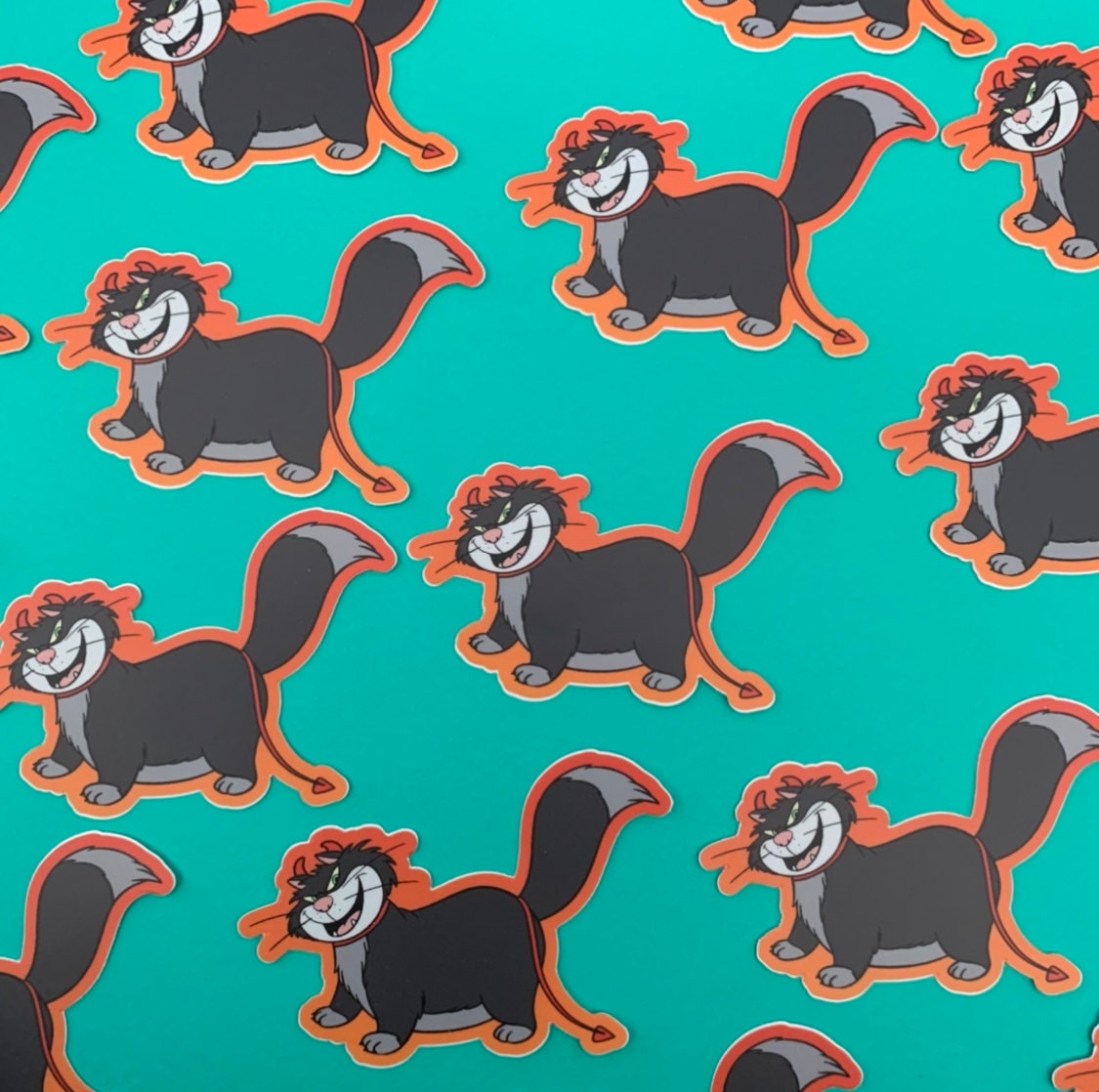 Halloween Disney Cats Sticker Lucifer Sticker | Etsy