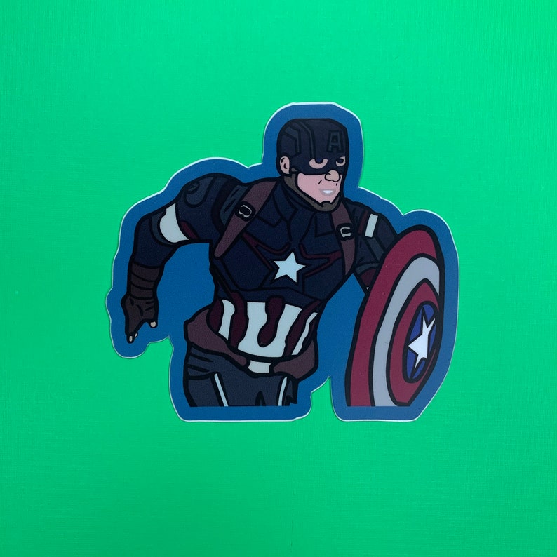 Captain America Sticker-marvel Sticker-disney Sticker - Etsy