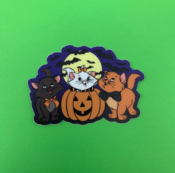 Halloween Disney Cats Sticker Aristocats Sticker - Etsy