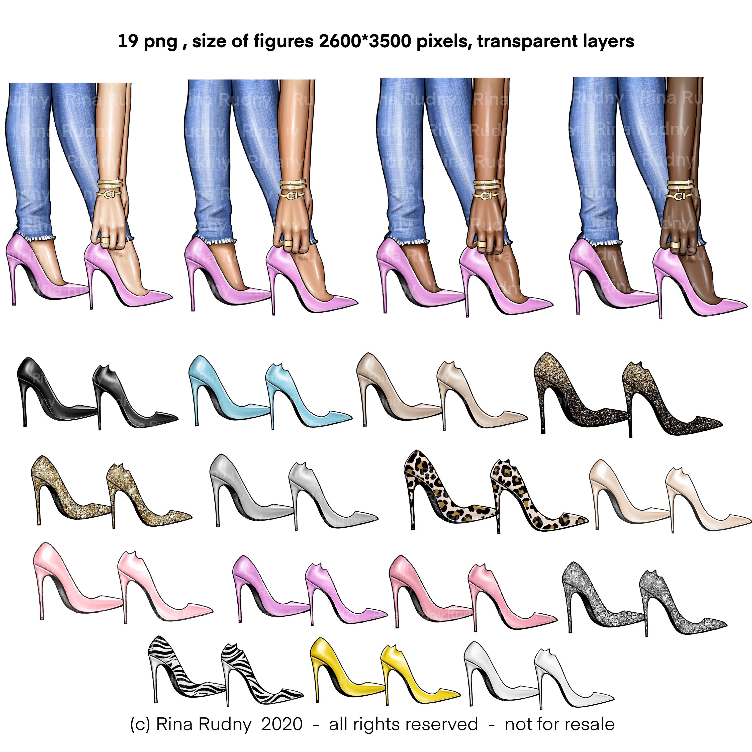 Fashion Shoes Clipart High Heels Clipart Woman Shoes | Etsy Canada