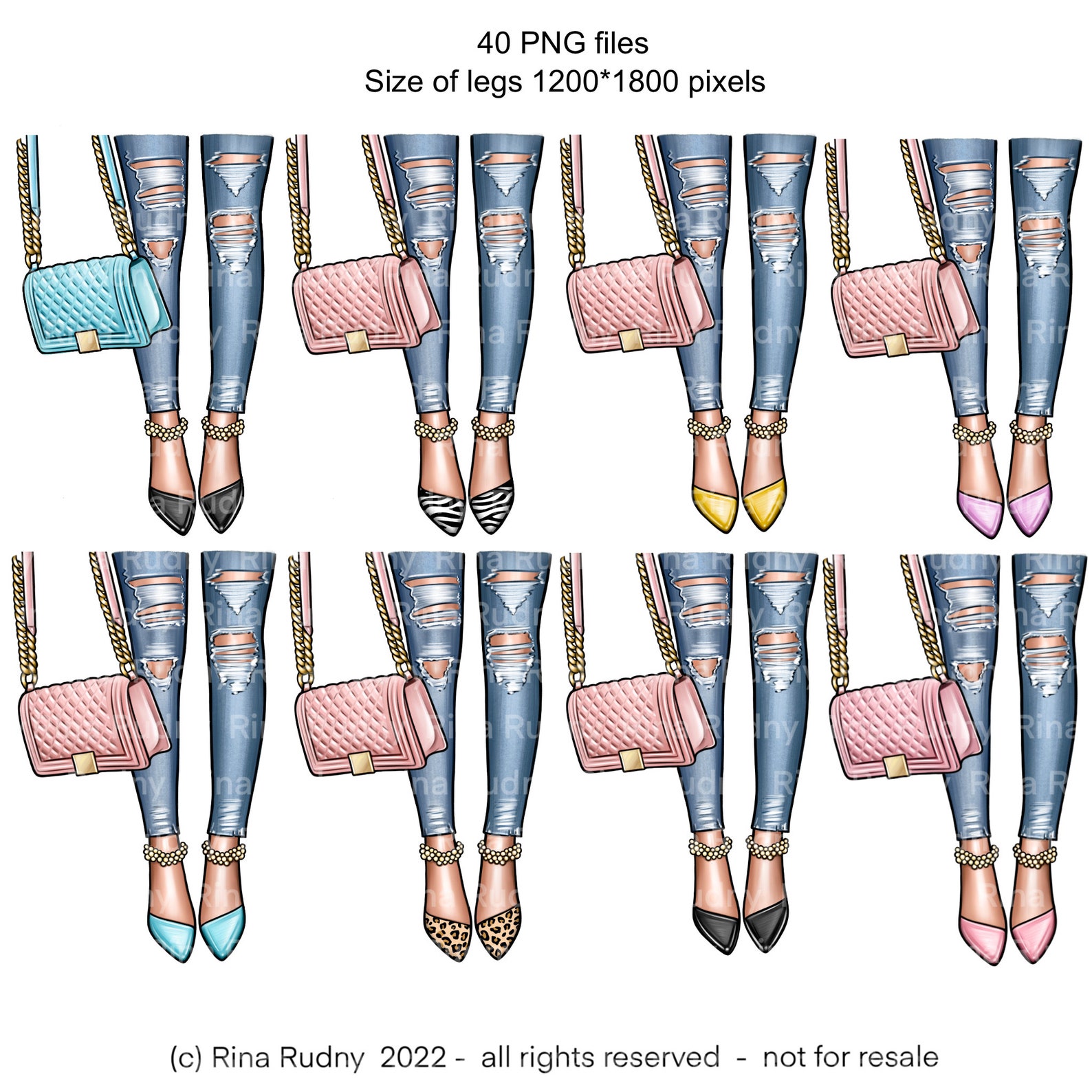 Fashion Shoes Clipart High Heels Shoes Clipart Fashion Bag - Etsy