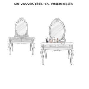 Make up Clipart,beauty Clipart,vanity Table Clipart,dressing Room ...