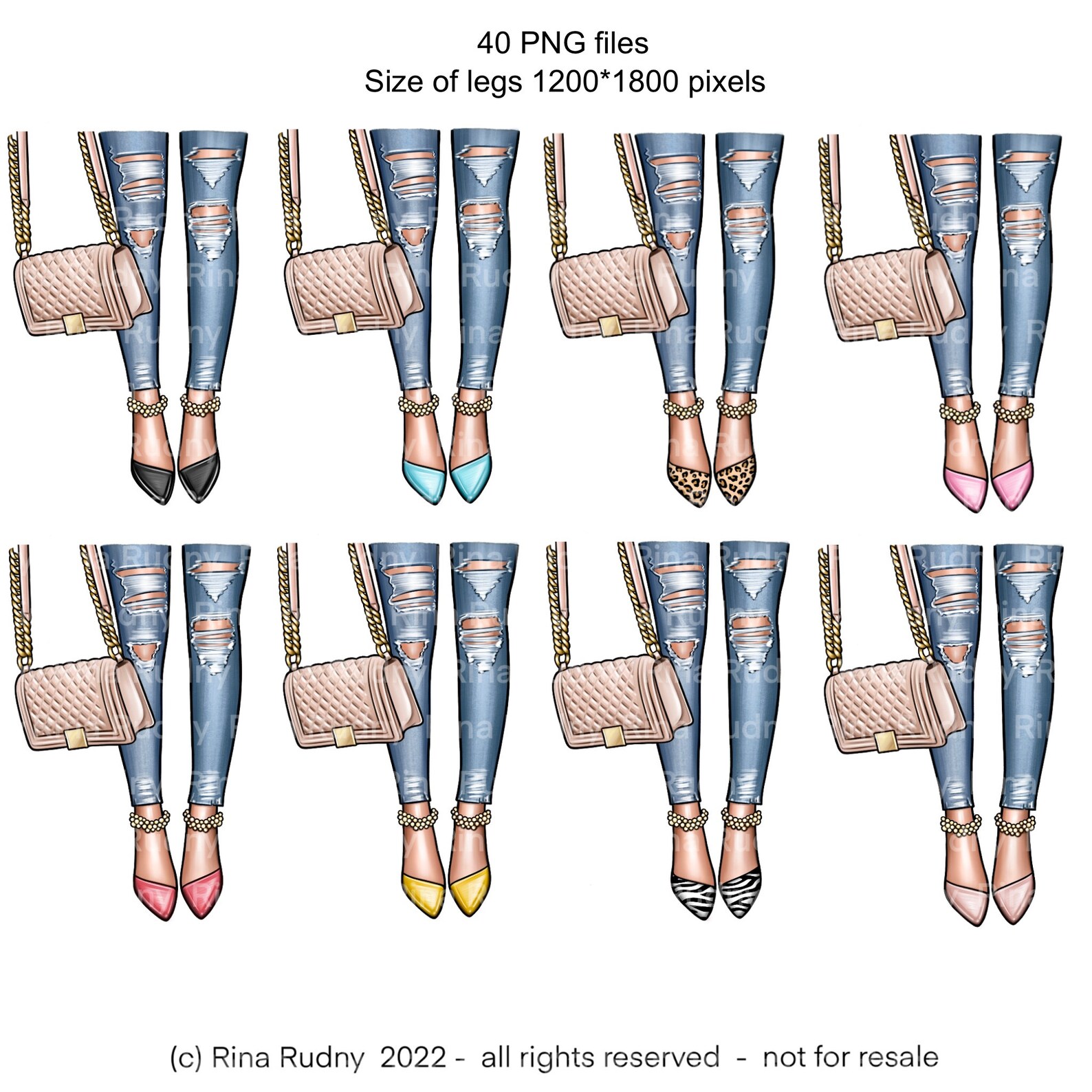 Fashion Shoes Clipart High Heels Shoes Clipart Fashion Bag - Etsy