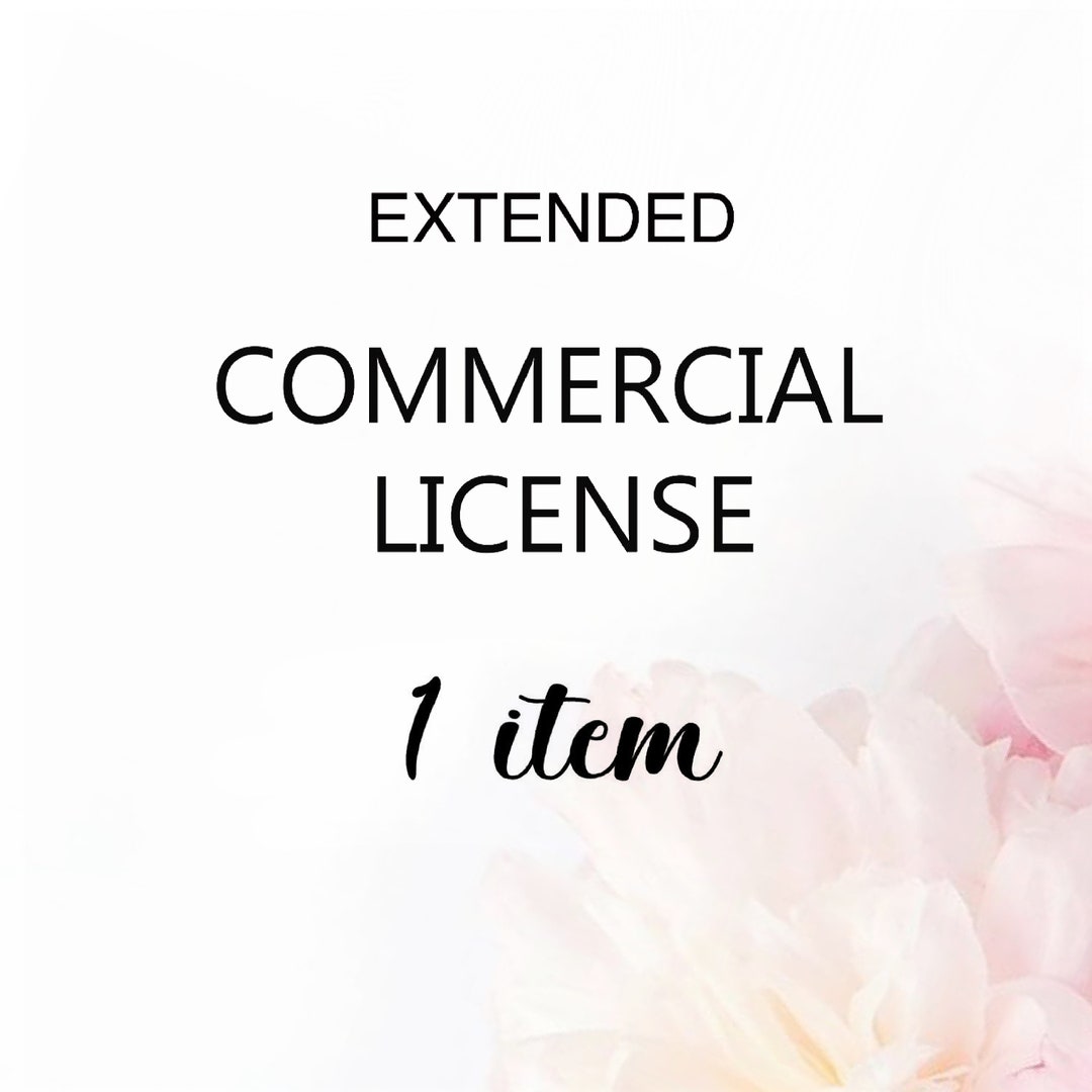 One Extended License for Commercial Use,no-credit, Watercolor Clipart ...