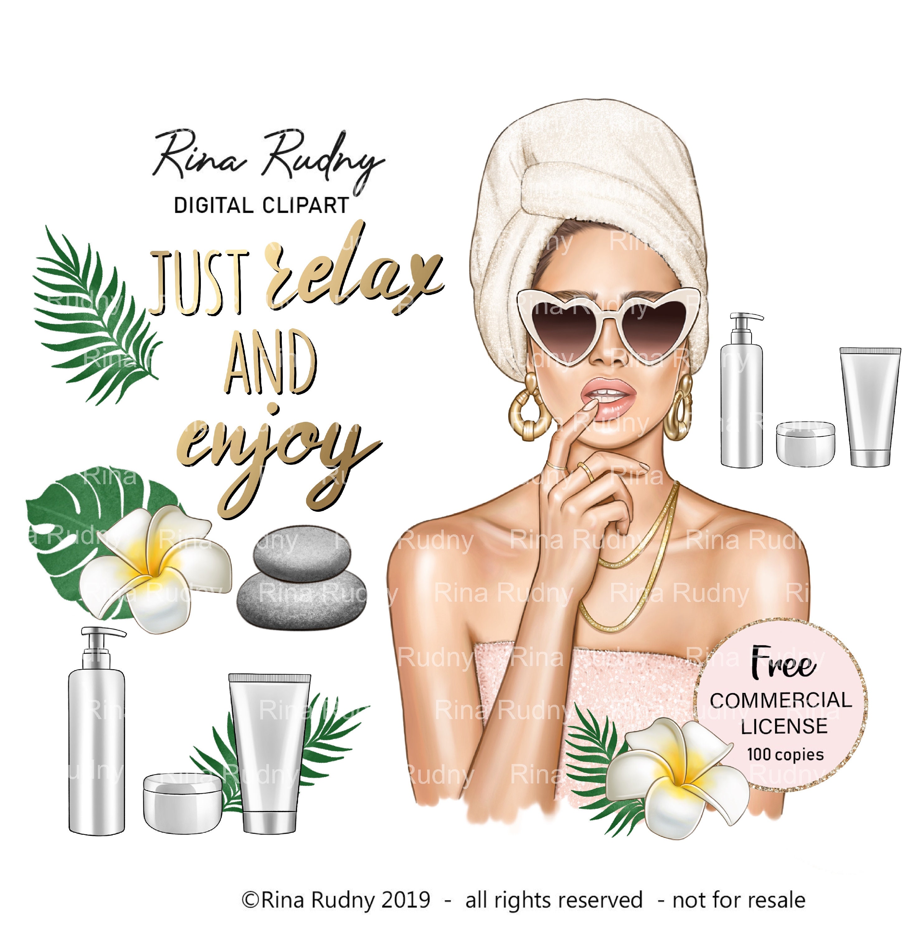Woman Relax Clip Art