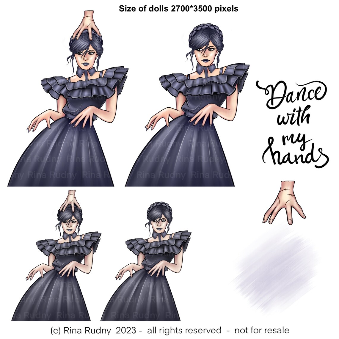 Wednesday Clipart Addams Family Clipart Wednesday Png Dance - Etsy UK