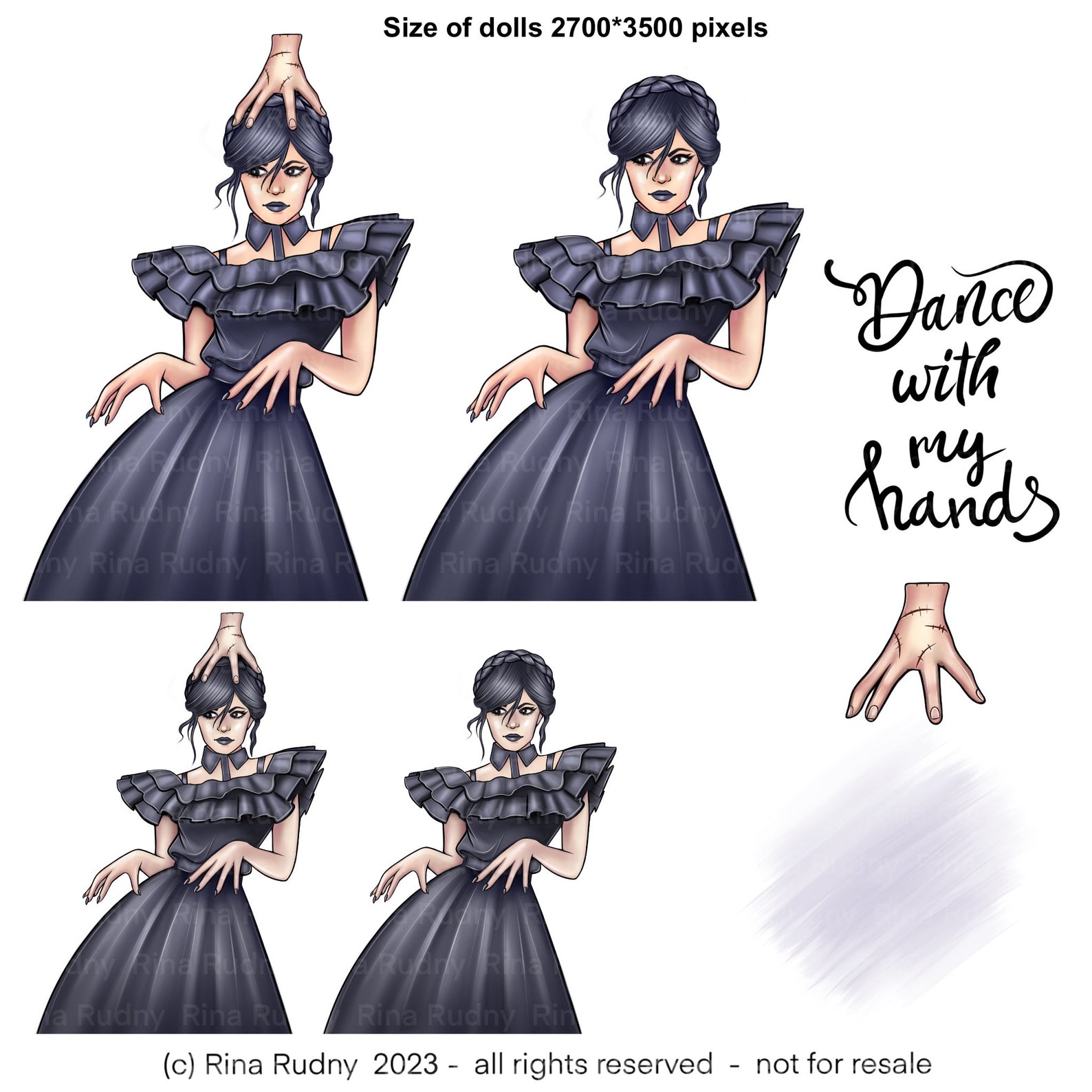 Wednesday Clipart, Addams Family Clipart, Wednesday Png, Dance With My ...