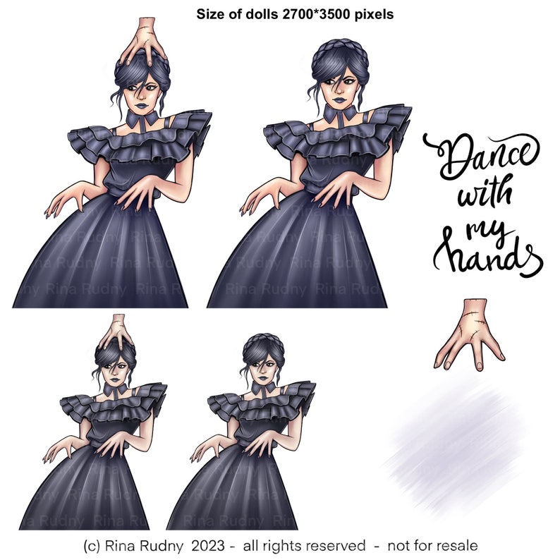 Wednesday Clipart Addams Family Clipart Wednesday Png Dance - Etsy UK