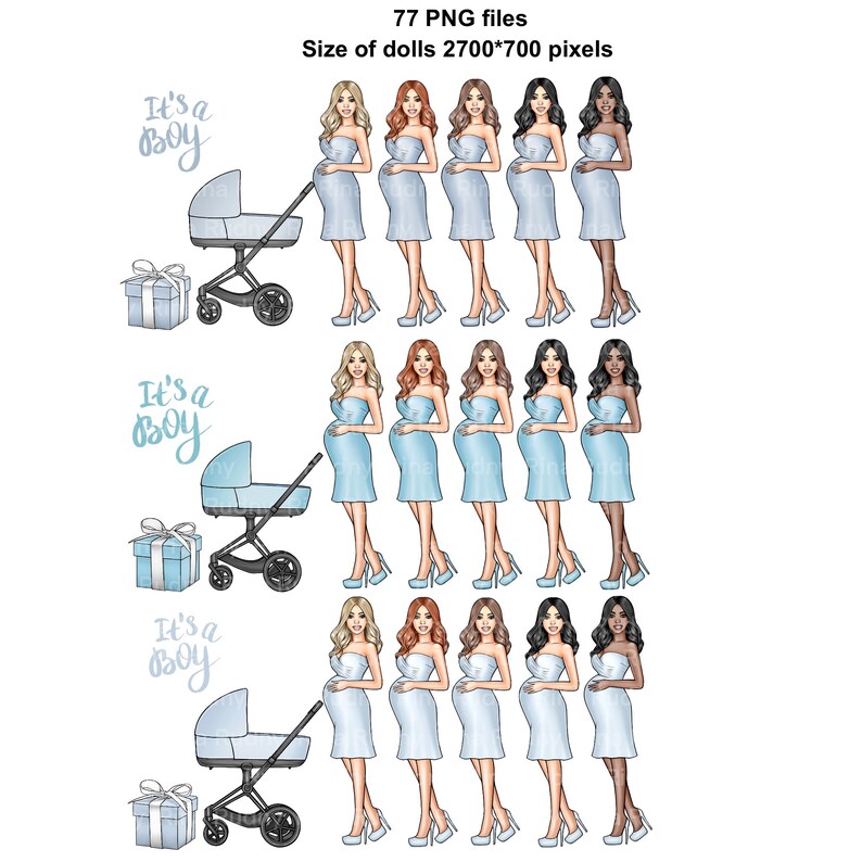 Pregnant Clipart Pregnancy Clipartbaby Shower Clipartmother - Etsy