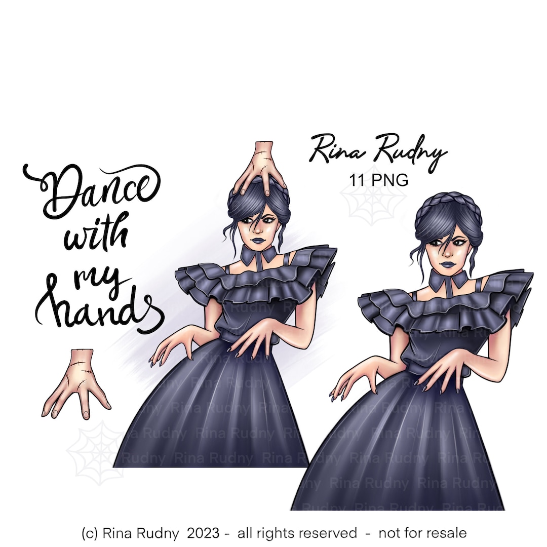 Wednesday Clipart, Addams Family Clipart, Wednesday Png, Dance With My ...