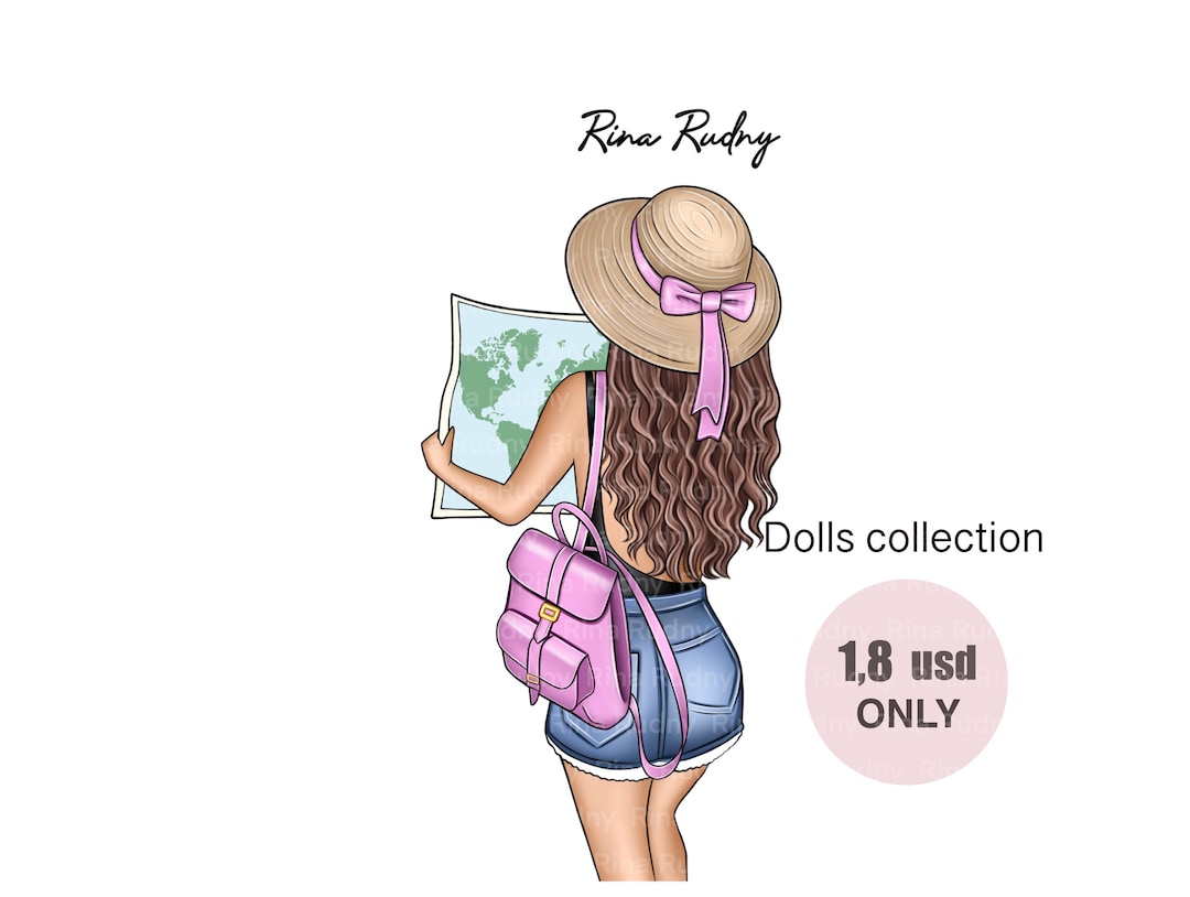 Travel Girl Clipart, Adventure Girl Clipart, Wanderlust Png, Travel ...