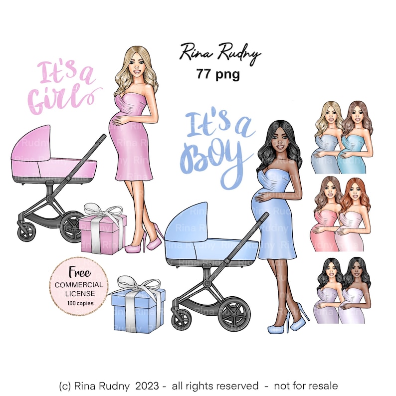 Pregnant Clipart Pregnancy Clipartbaby Shower Clipartmother - Etsy
