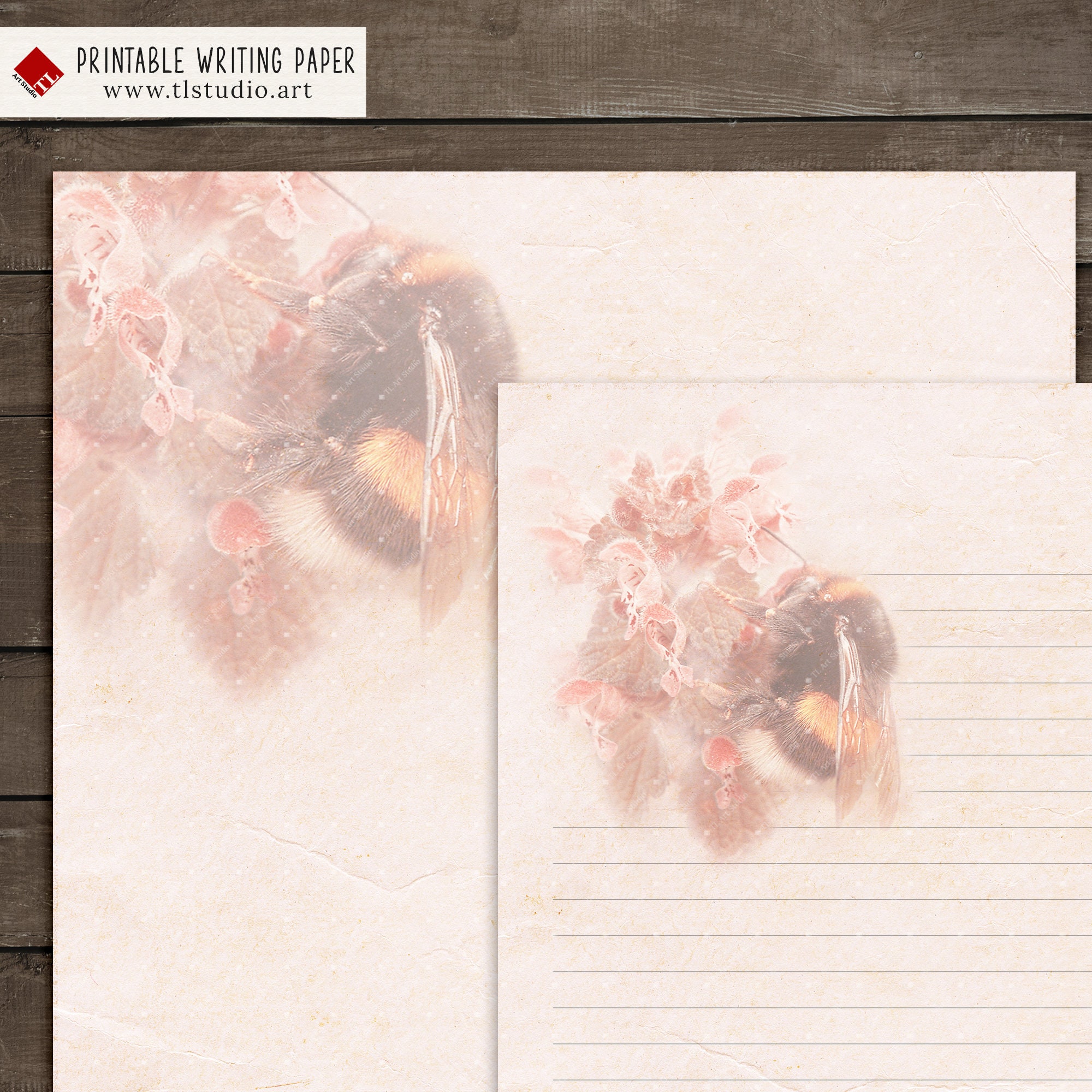 Bee Stationery Printable