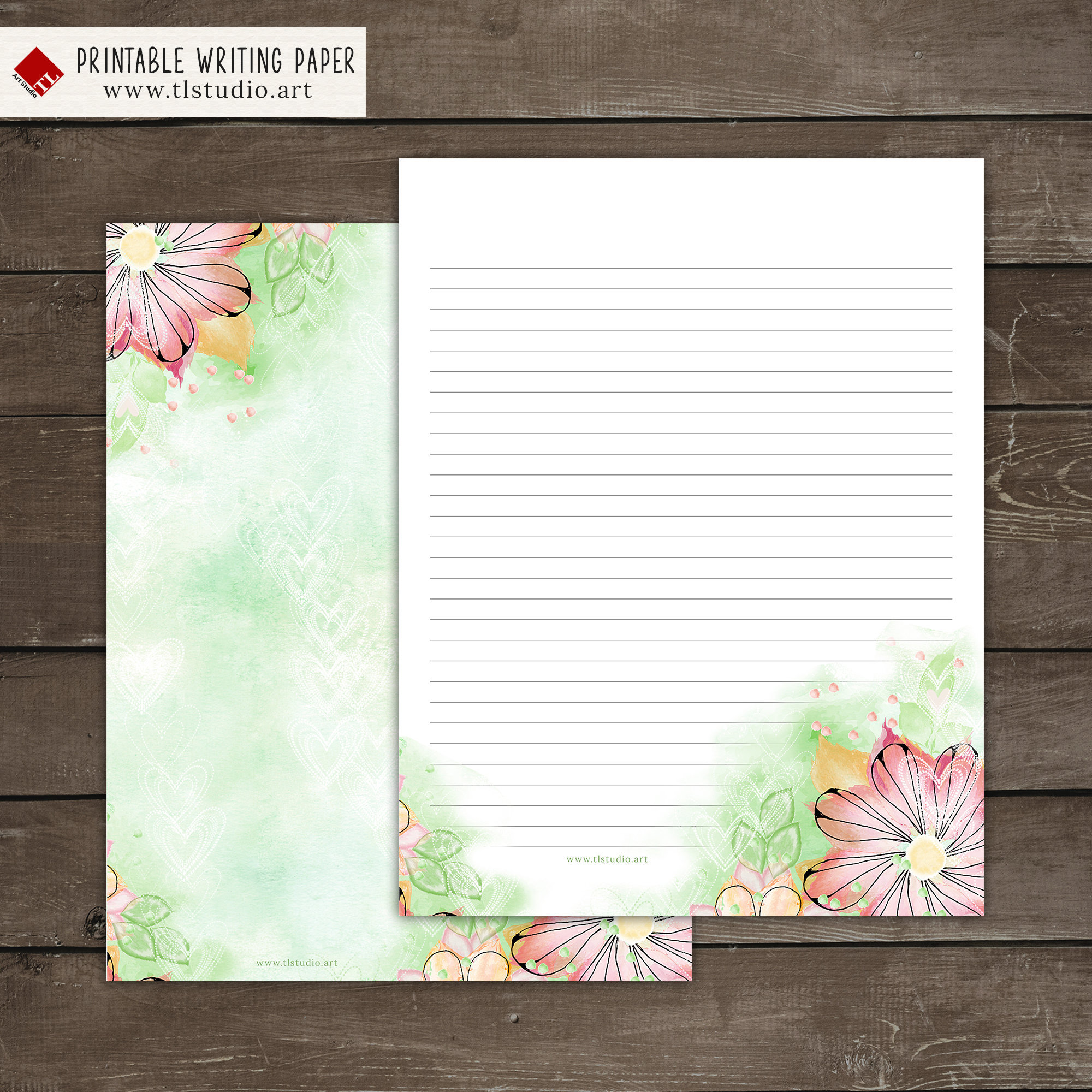 Stationery Sets Stationery Paper Thank you and Letter Paper Printable ...
