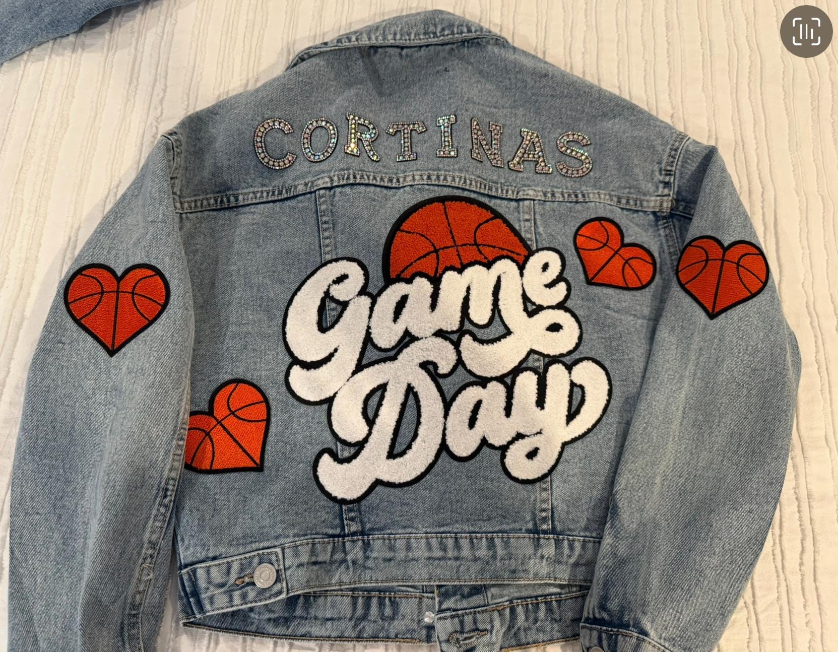 Basketball Denim Jackets - Etsy