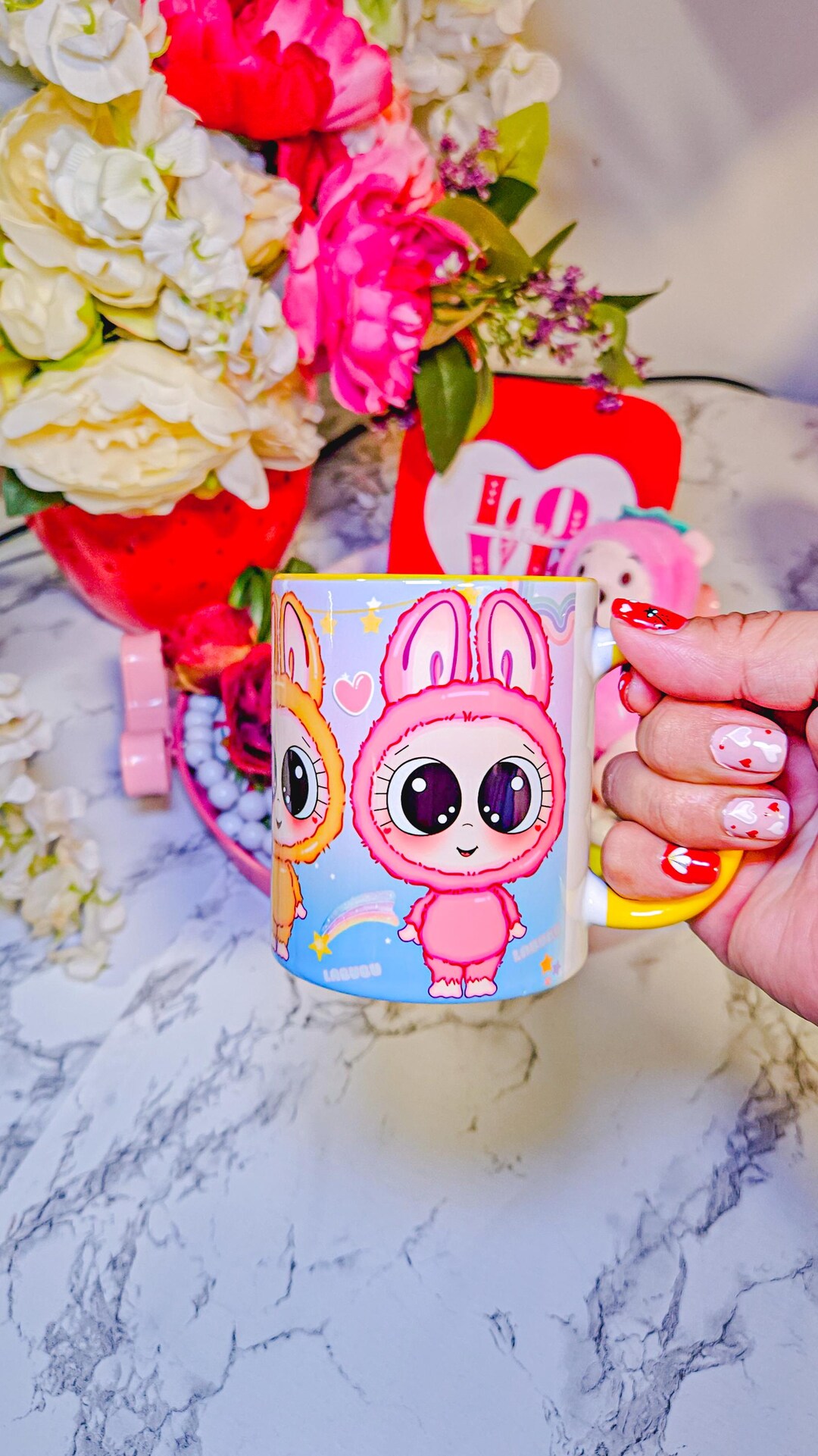 Labubu, Yellow Coffe Time Classic White Coffee Mug, Simple Mug, Gift ...