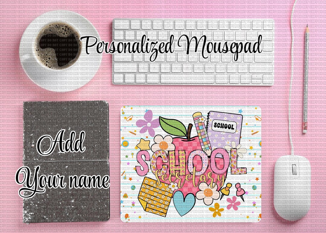 Secretary School, Teacher, Sublimation, Personalized Mousepad, Custom ...
