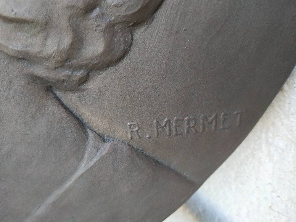 Large Medallion Terracotta Portrait of Wife of Robert Mermet - Etsy
