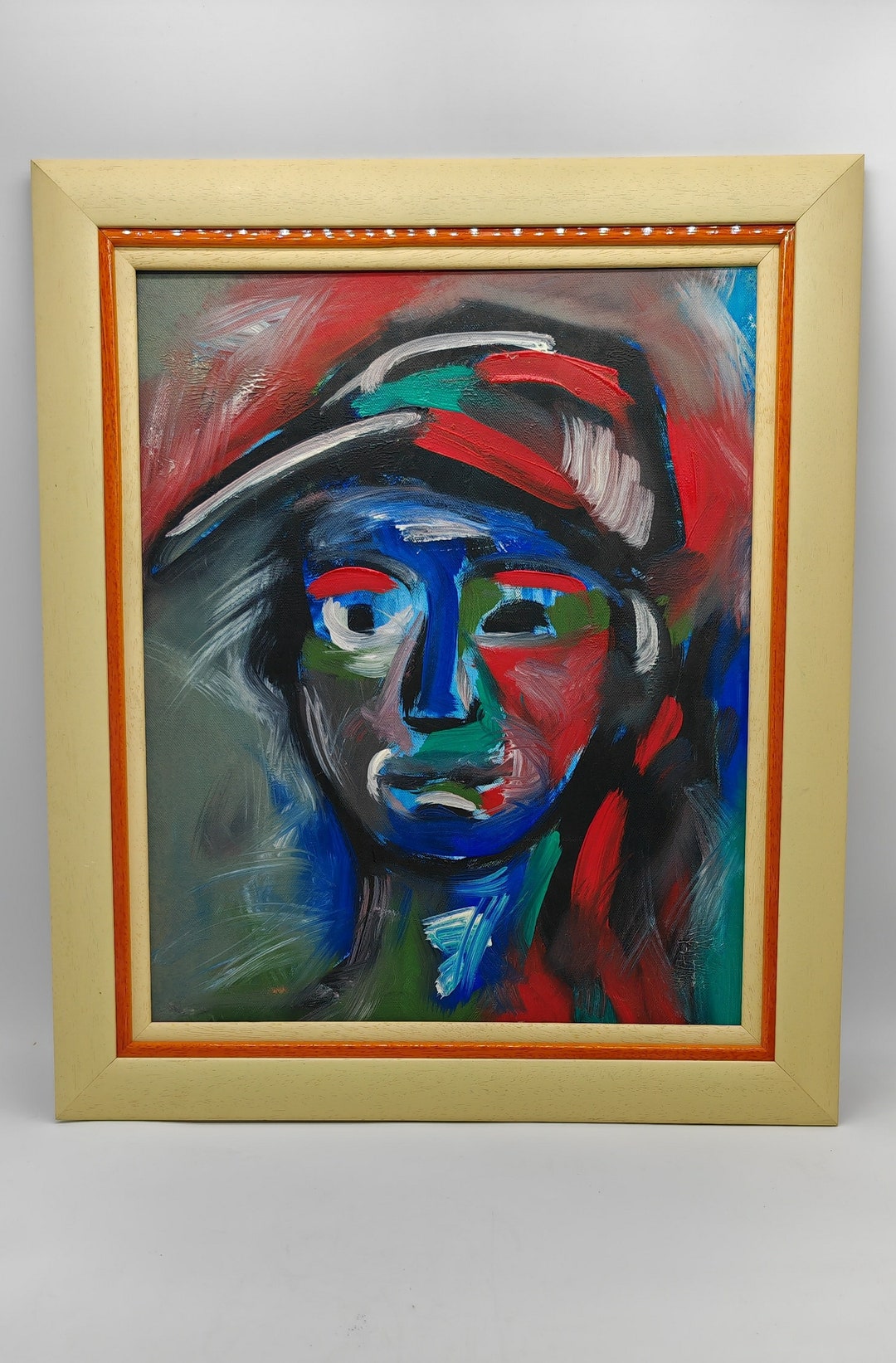 Very Beautiful Modernist Portrait "the Unstructured Rainbow Man" Format ...