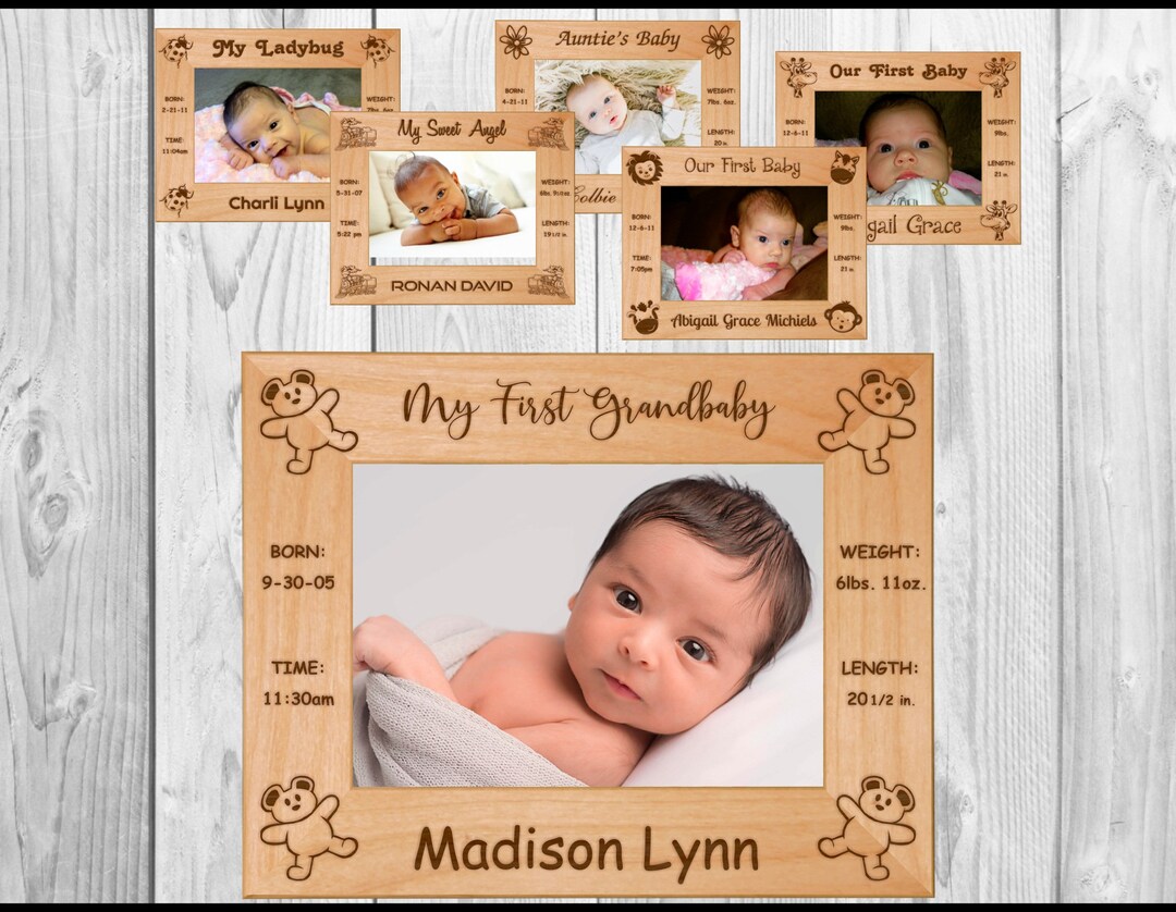 Personalized Baby Picture Frames Baby Boy, Baby Girl, Grand Child, Baby ...