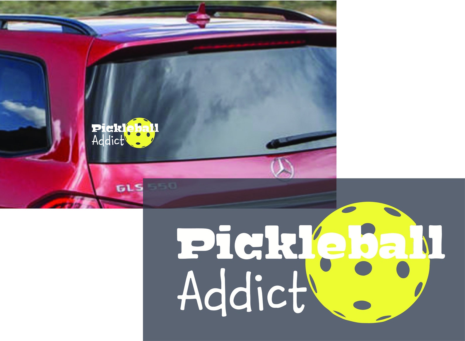 Pickleball Decal Addict Car Decal Pickleball Decal Pickle - Etsy
