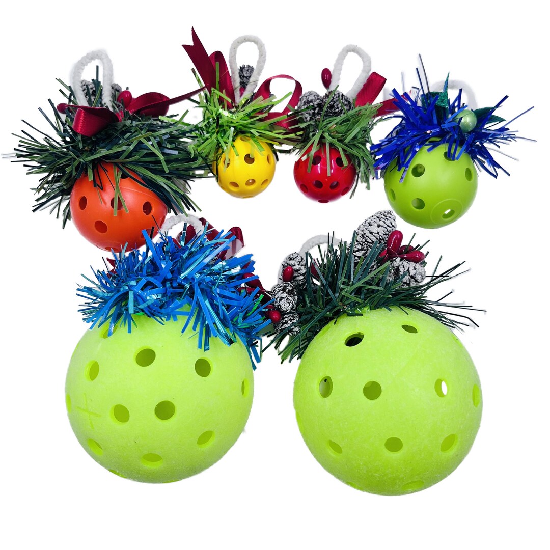 Pickleball Christmas Mistletoe Ornament: Upcycled Holiday Decor - Etsy
