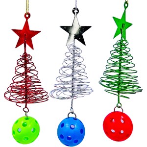 Set of 3 Micro Pickleball CHRISTMAS Tree ORNAMENTS Pickleball Ornament ...