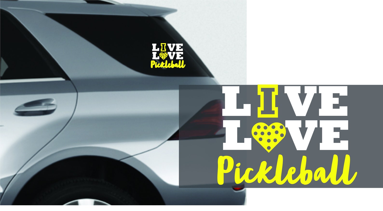 Pickleball Decal Live Love Design Car Decal Pickleball Decal - Etsy