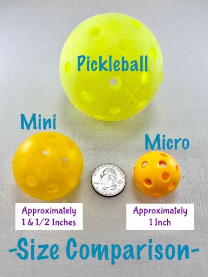 Pickleball Christmas Ornaments: Mini & Micro Size, Set of 12 - Etsy