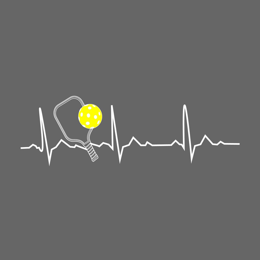 Pickleball Decal Heartbeat Car Decal, Pickleball Decal, Pickle Ball ...