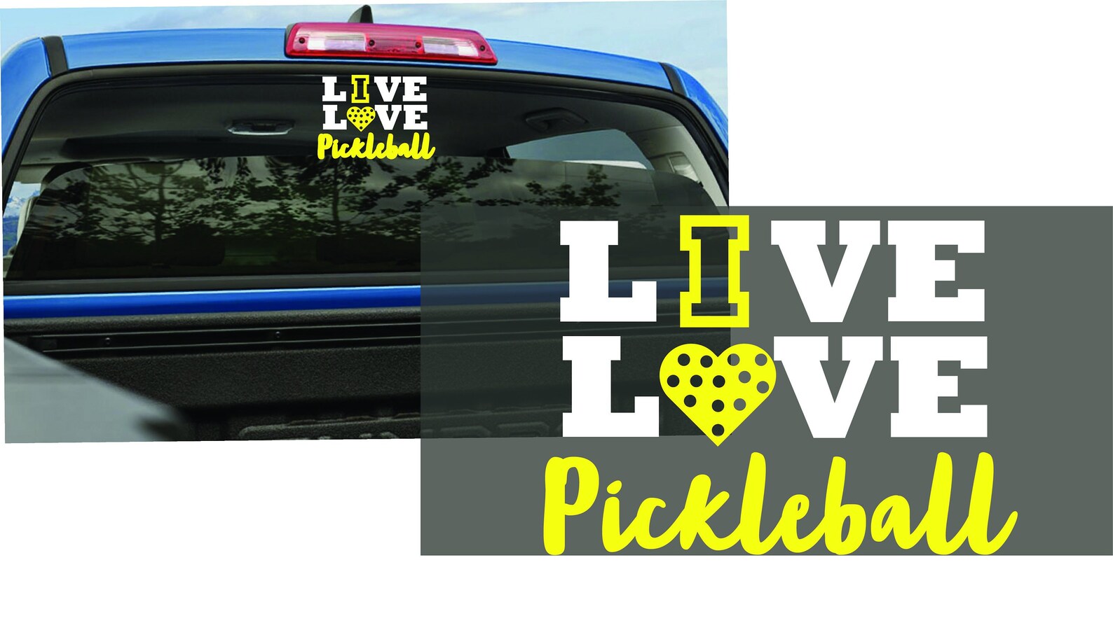 Pickleball Decal Live Love Design Car Decal Pickleball Decal - Etsy